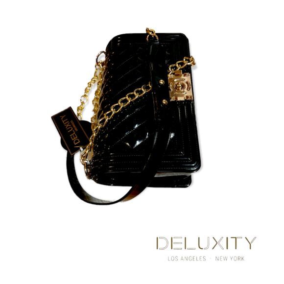 Deluxity | Bags | Nwt Deluxity La Convertible Black Gold Chain ...